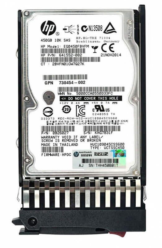 Жесткий диск HP 730708-001 450Gb MSA SAS 2,5" HDD