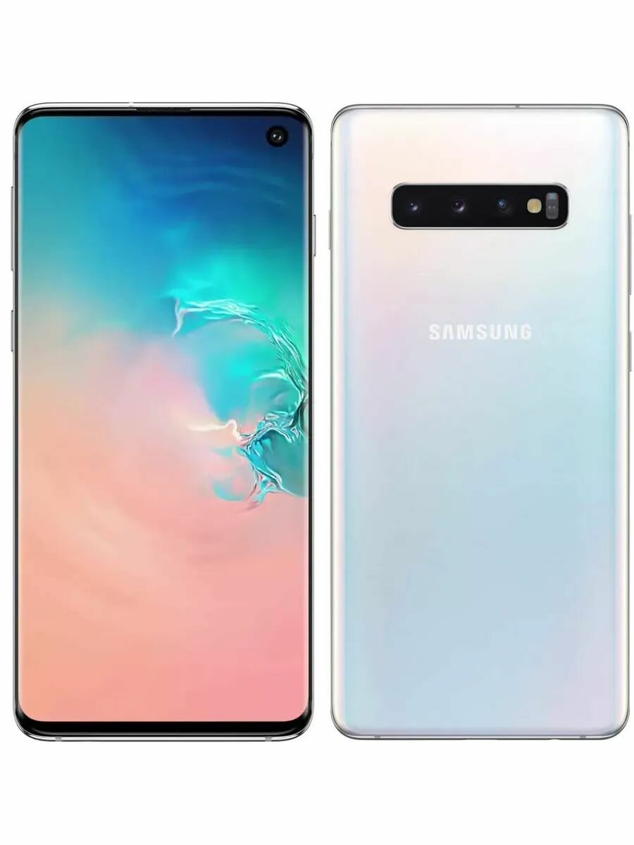Восстановленный Samsung Смартфон Galaxy S10 8/128 ГБ, Nano-SIM, белый