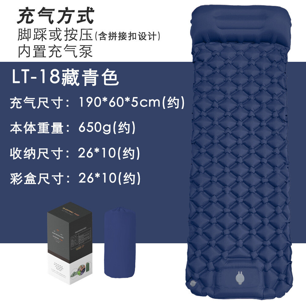 Надувной матрас для кемпинга на открытом воздухе, военная раскладушка, надувной спальный коврик, с ножным приводом, новая модель, односпальный и двуспальный, надувной матрас из ТПУ с ромбовидной структурой.