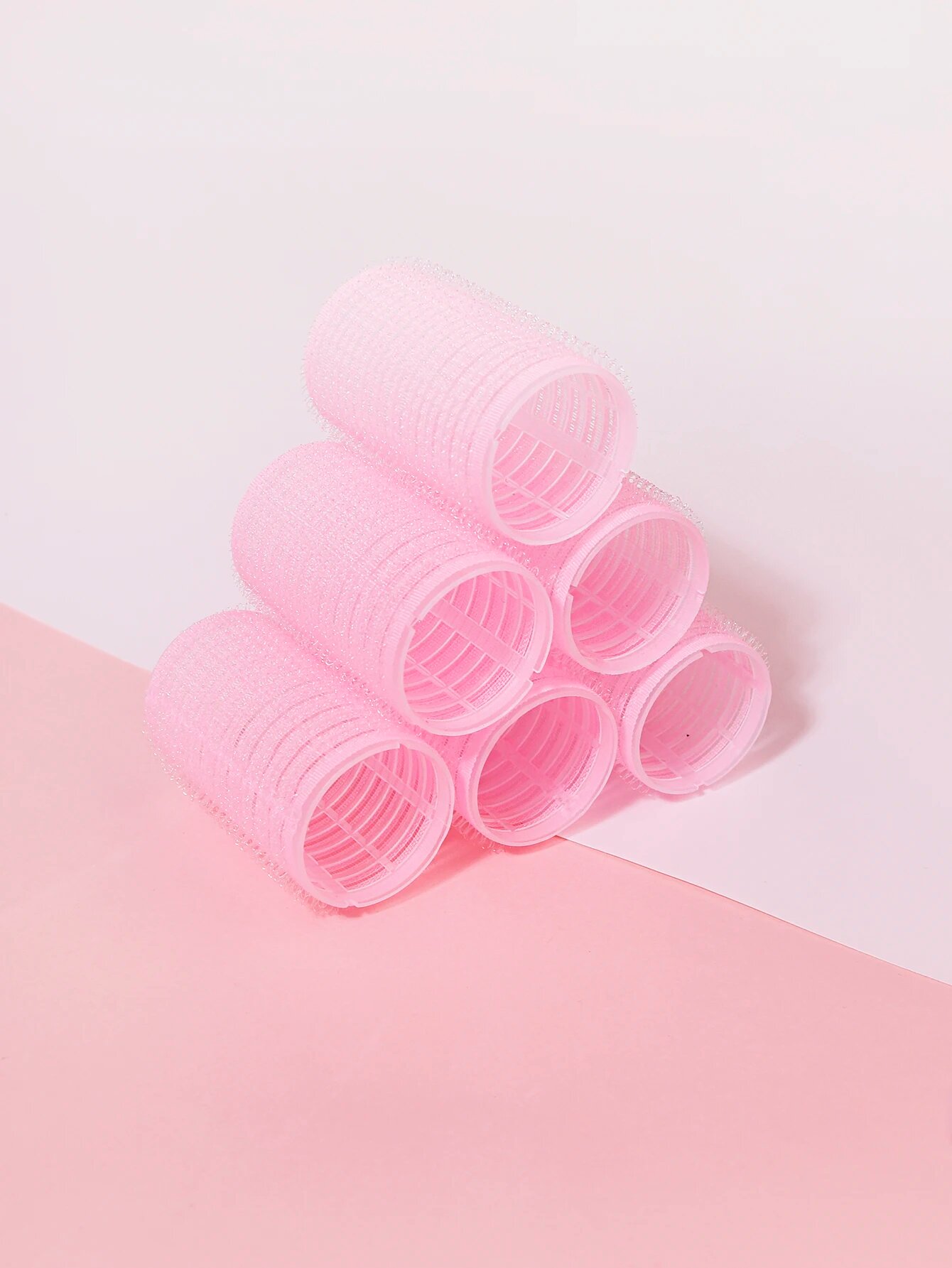 Термо-кудрявые волосы, пластиковые бигуди Pink-6ZHao-JFT