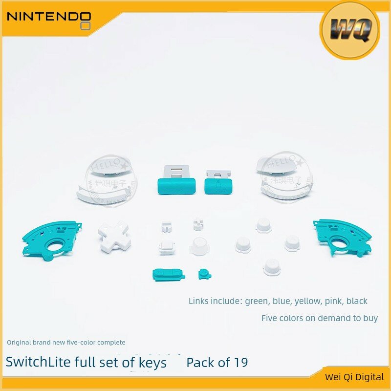 Оригинальный зеленый комплект кнопок для Switch Lite, замена для Nintendo Switch Lite, новые оригинальные детали