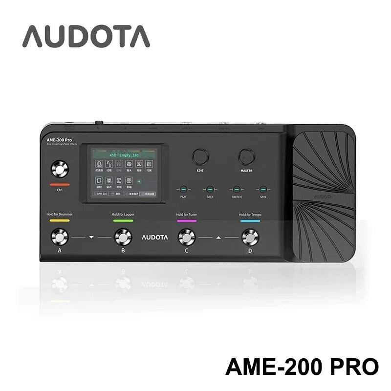 Audota AME-200 PRO Гитарный мультиэффектный процессор с моделированием усилителя, реверберацией, задержкой, лупером и драм-машиной.