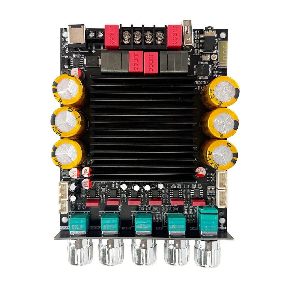 Аудиоусилитель 300 Вт на TPA3255, Bluetooth 5.3, входы AUX/USB ZK-SUB600
