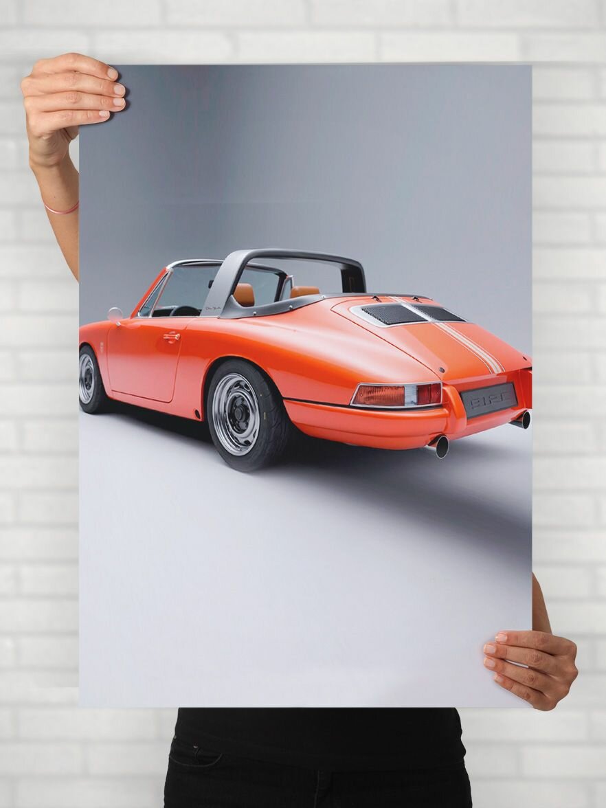 Плакат на стену для интерьера Авто и Мото (Порше 912 - Porsche 912 2) - Постер по транспорту формата A1 (61x84 см)