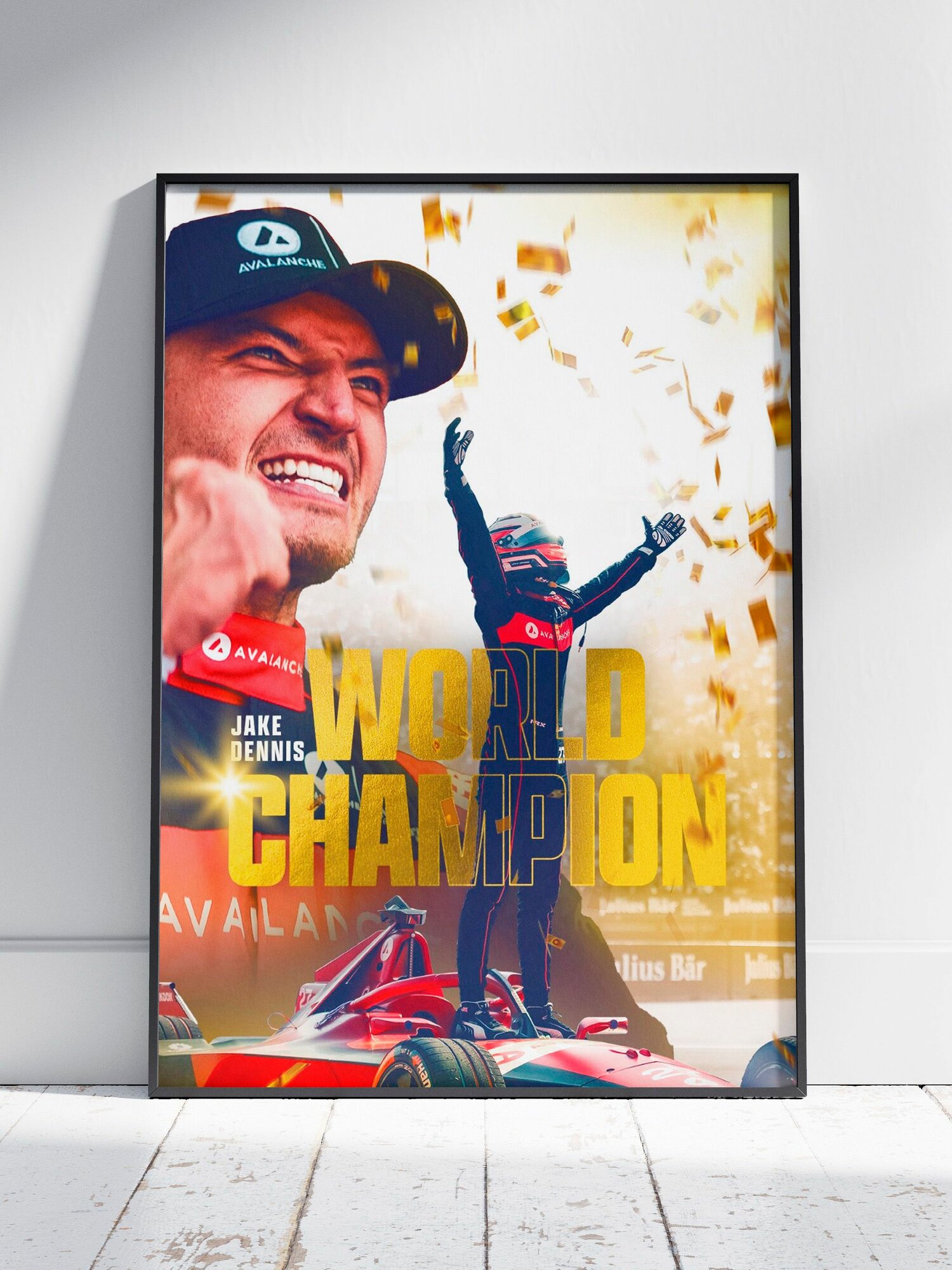 Плакат на стену для интерьера Звёзды Автоспорта - Stars of Motorsport (Джейк Деннис - Jake Dennis) - Постер по гонщику формата A3 (30x42 см)
