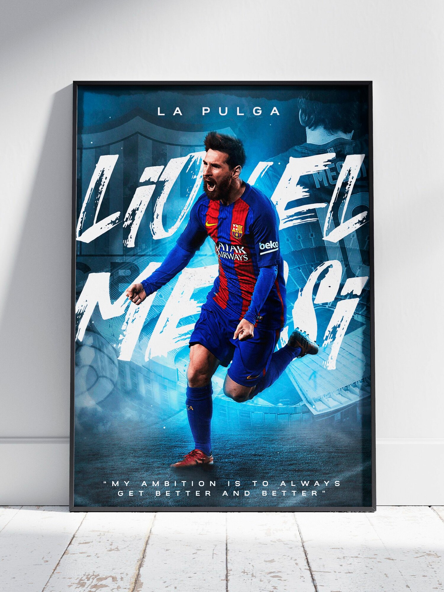 Плакат на стену для интерьера Барселона (Лионель Месси - Lionel Messi 21) - Постер по спорту и физической активности формата A4 (21x30 см)