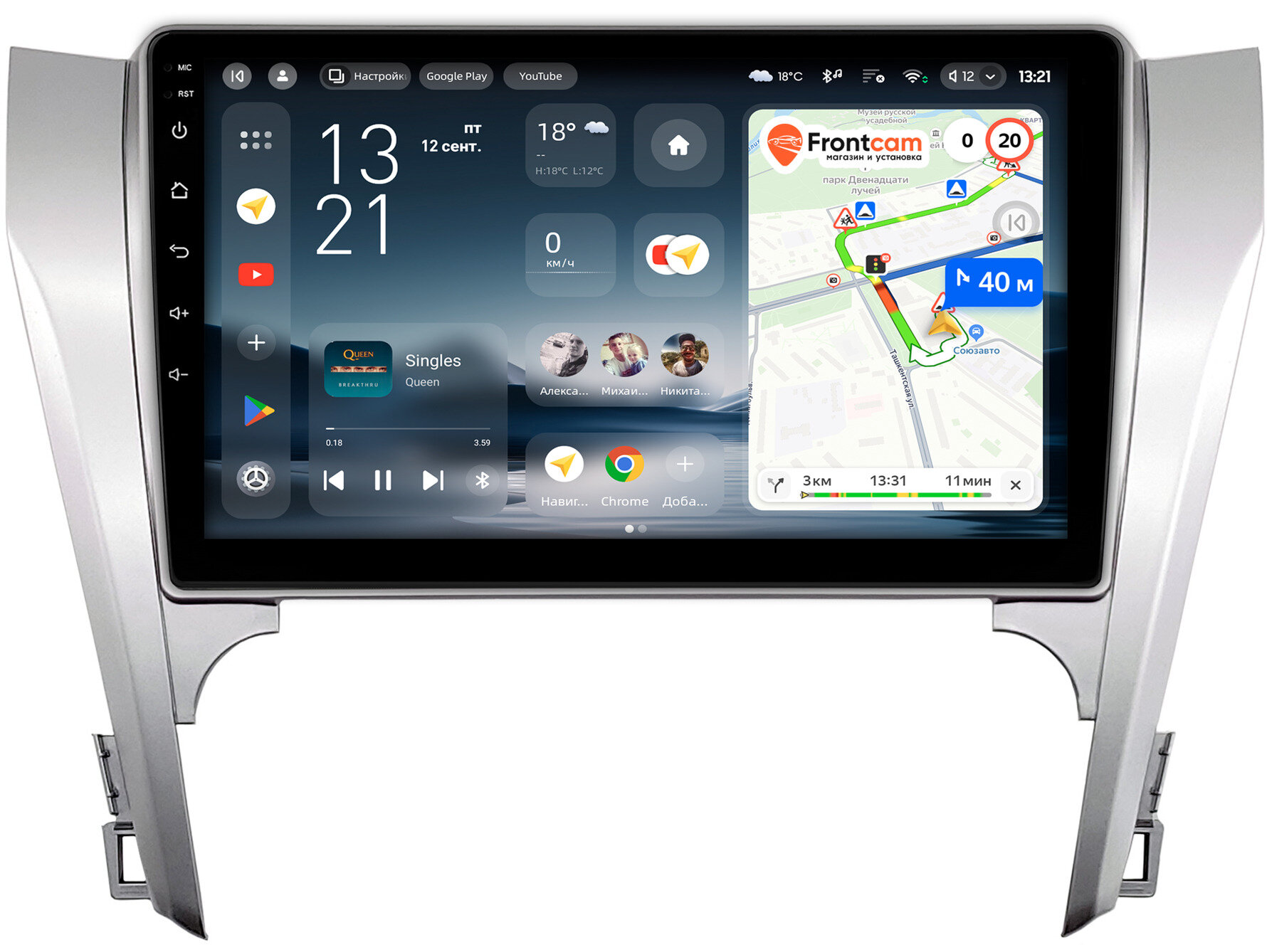 Штатная магнитола Teyes CC4L 4/64 10" RM-1003 Toyota Camry XV50 2011-2014 Android 14 (4G-SIM, IPS, AI) (авто с камерой, JBL)