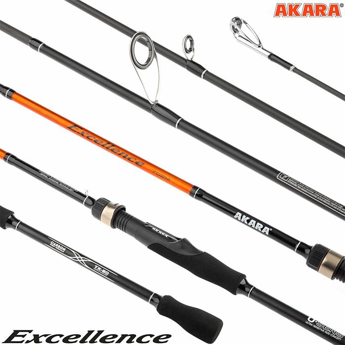 Спиннинг штекерный угольный 2 колена Akara Excellence H (2-12)