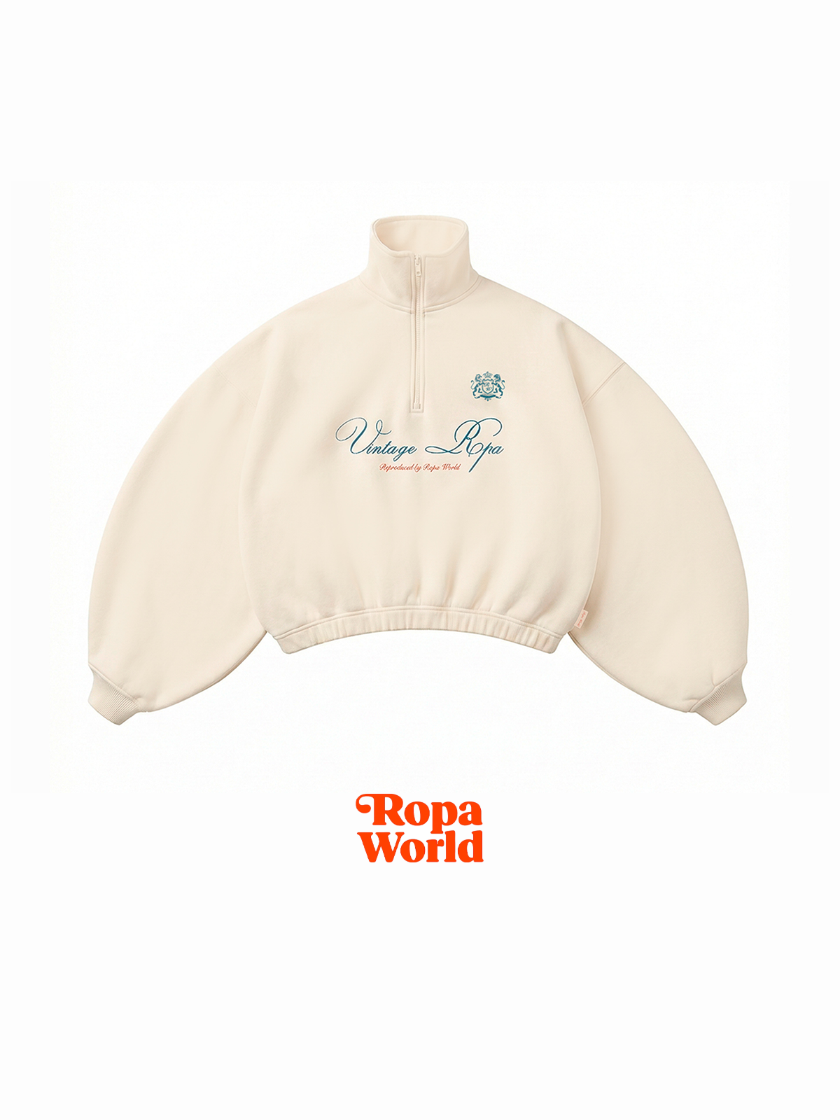 Свитшот на молнии "Cream"