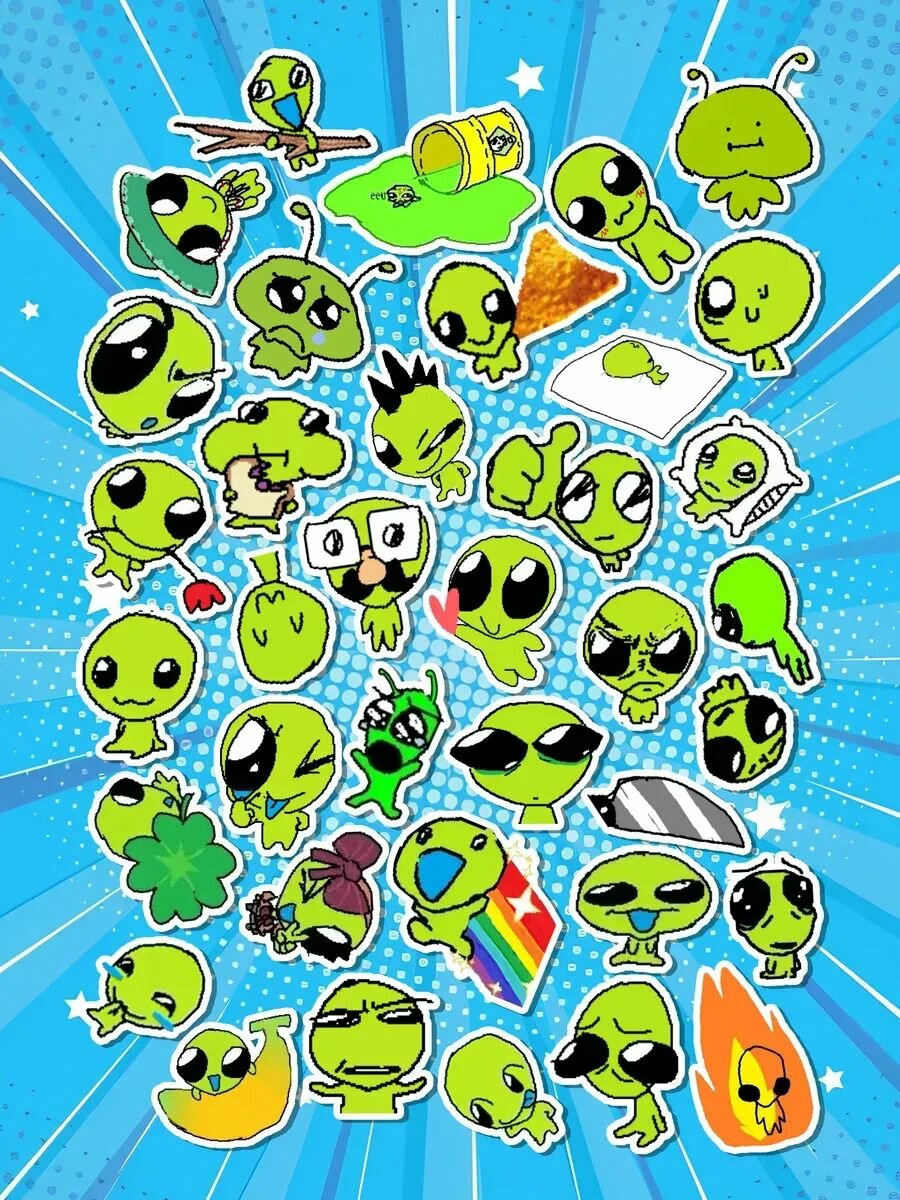 Наклейки Silly aliens — фото 1