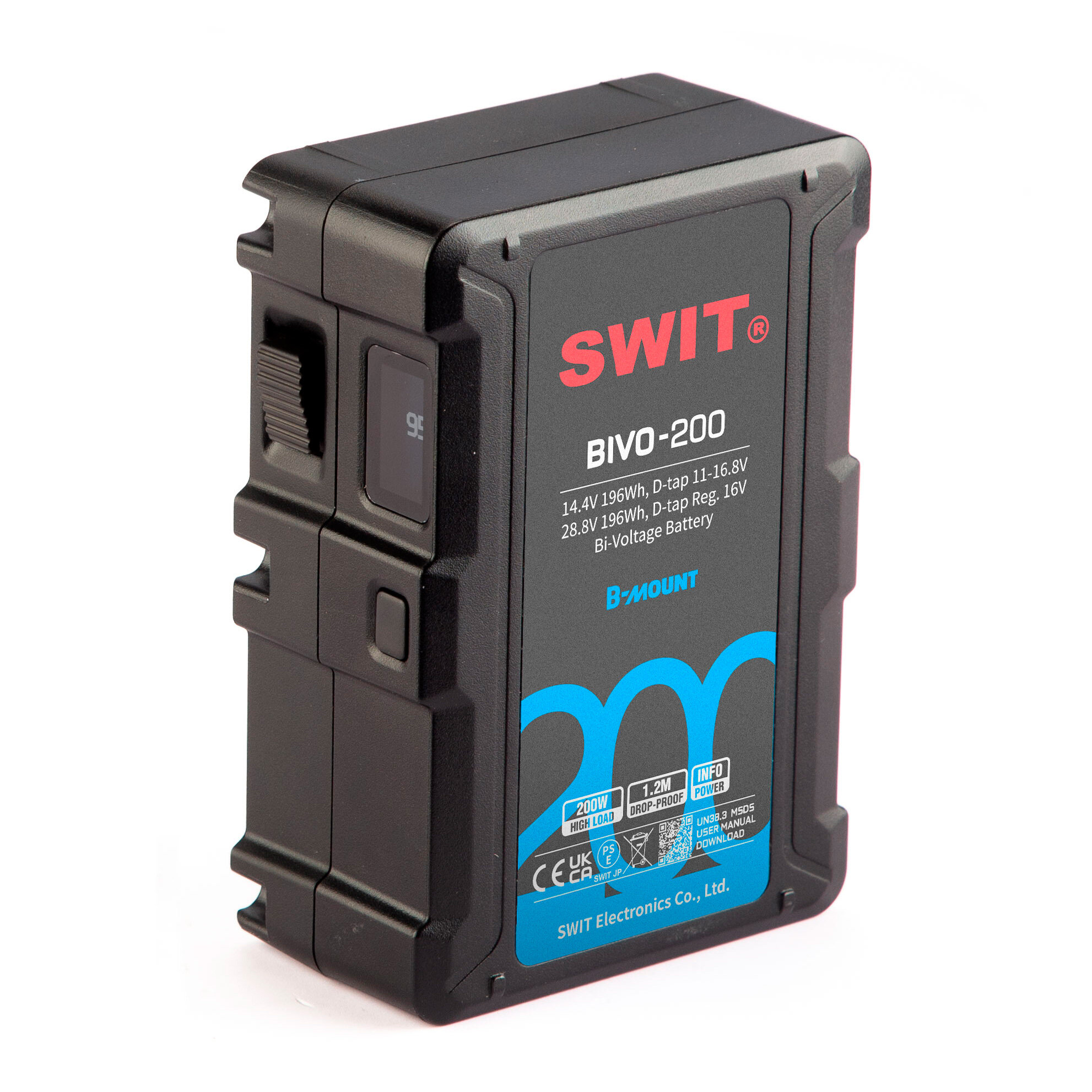 Аккумулятор SWIT BIVO-200, B-Mount 14.4В / 28.8В, 196 Втч, 2х D-Tap