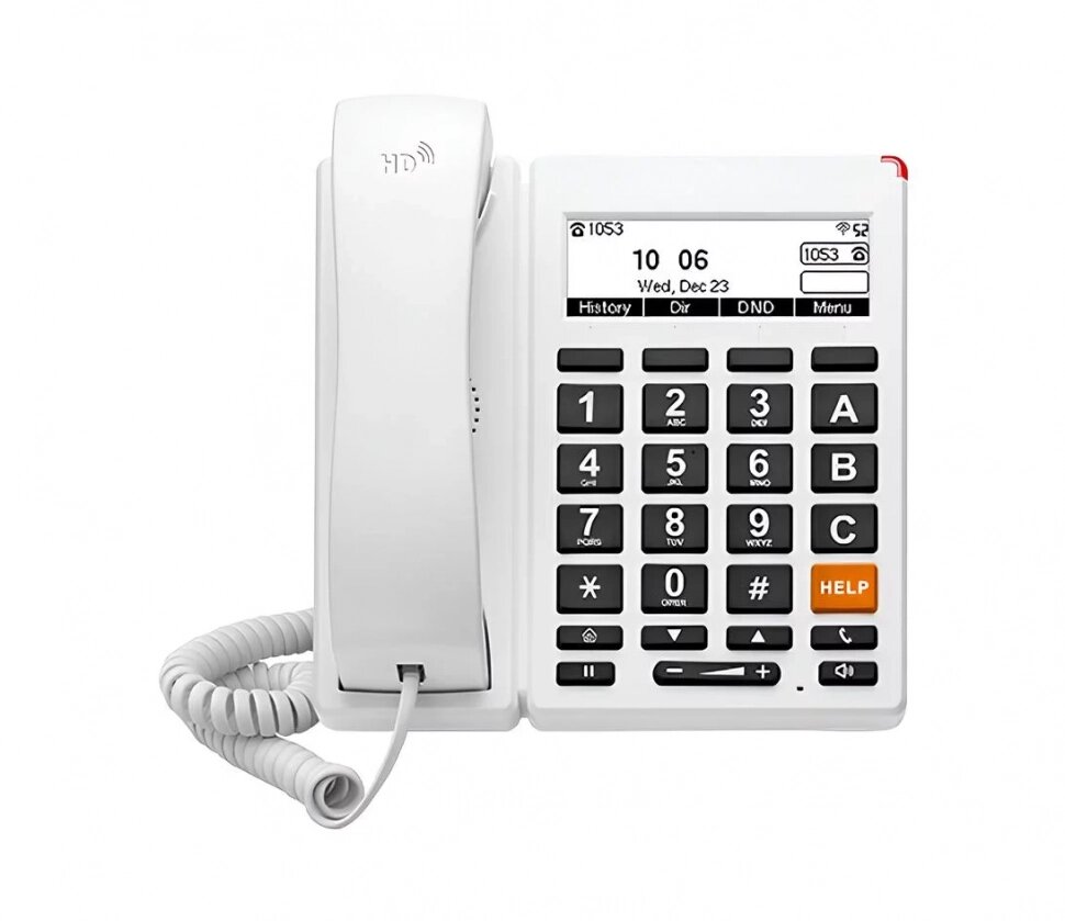 IP телефон FlyingVoice FIP12WP, 2 SIP-аккаунта, Wi-Fi 2.4 ГГц, PoE