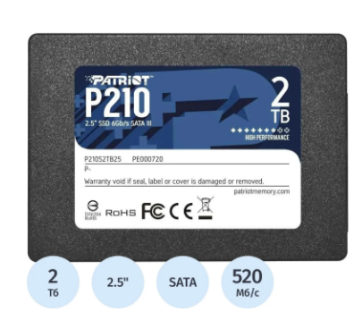SSD накопитель Patriot P210 2 ТБ (P210S2TB25)