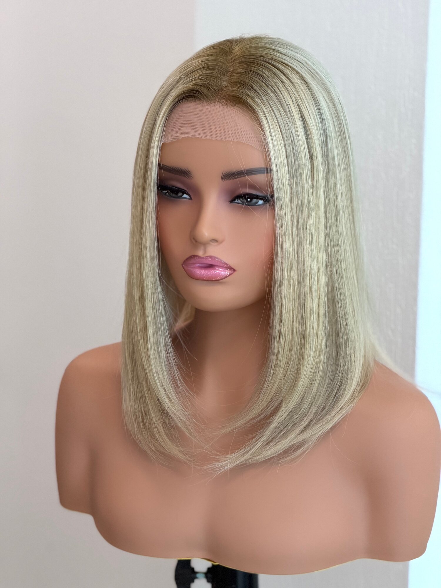 Парик из Европейских волос ONLYSHAIR, маленький размер 50-55см , блондинка