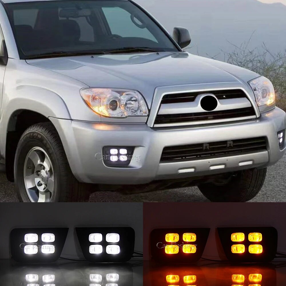 2 шт, Автомобильные дневные ходовые огни для Toyota 4runner N21 2006 2007 2008 2009 с указателями поворота