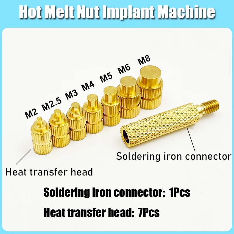 Комплект латунных гаек с термовставкой YMAX M2 M3 M4 M5 M6