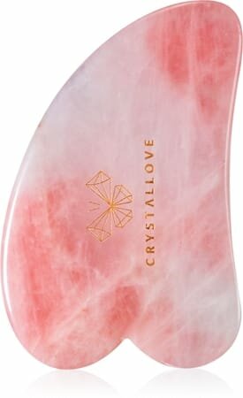 Crystallove Массажная пластина для Гуаша Rose Quartz Gua Sha, розовый кварц, 8,5x5,5x0,5 см