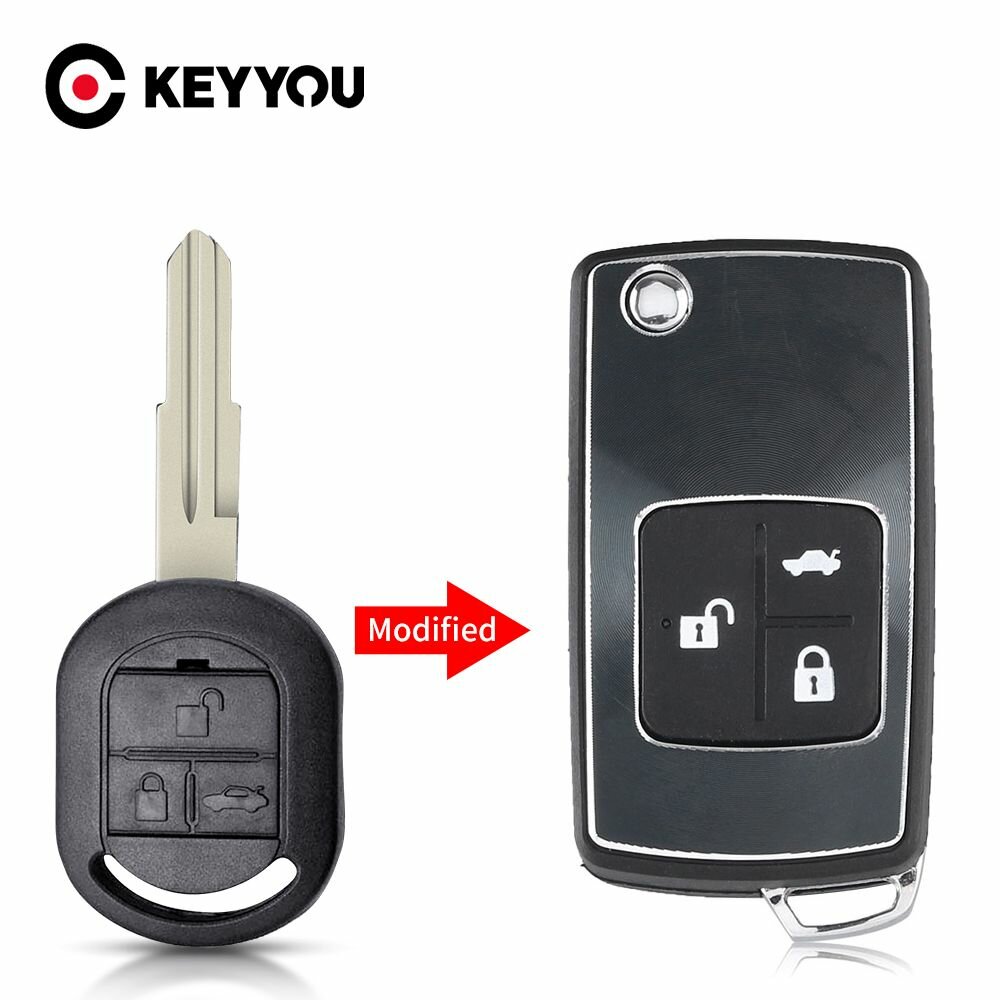 Новый корпус выкидного ключа 3 кнопки для Chevrolet, Buick Excelle/HRV/Optra — пустой, без электроники и чипа
