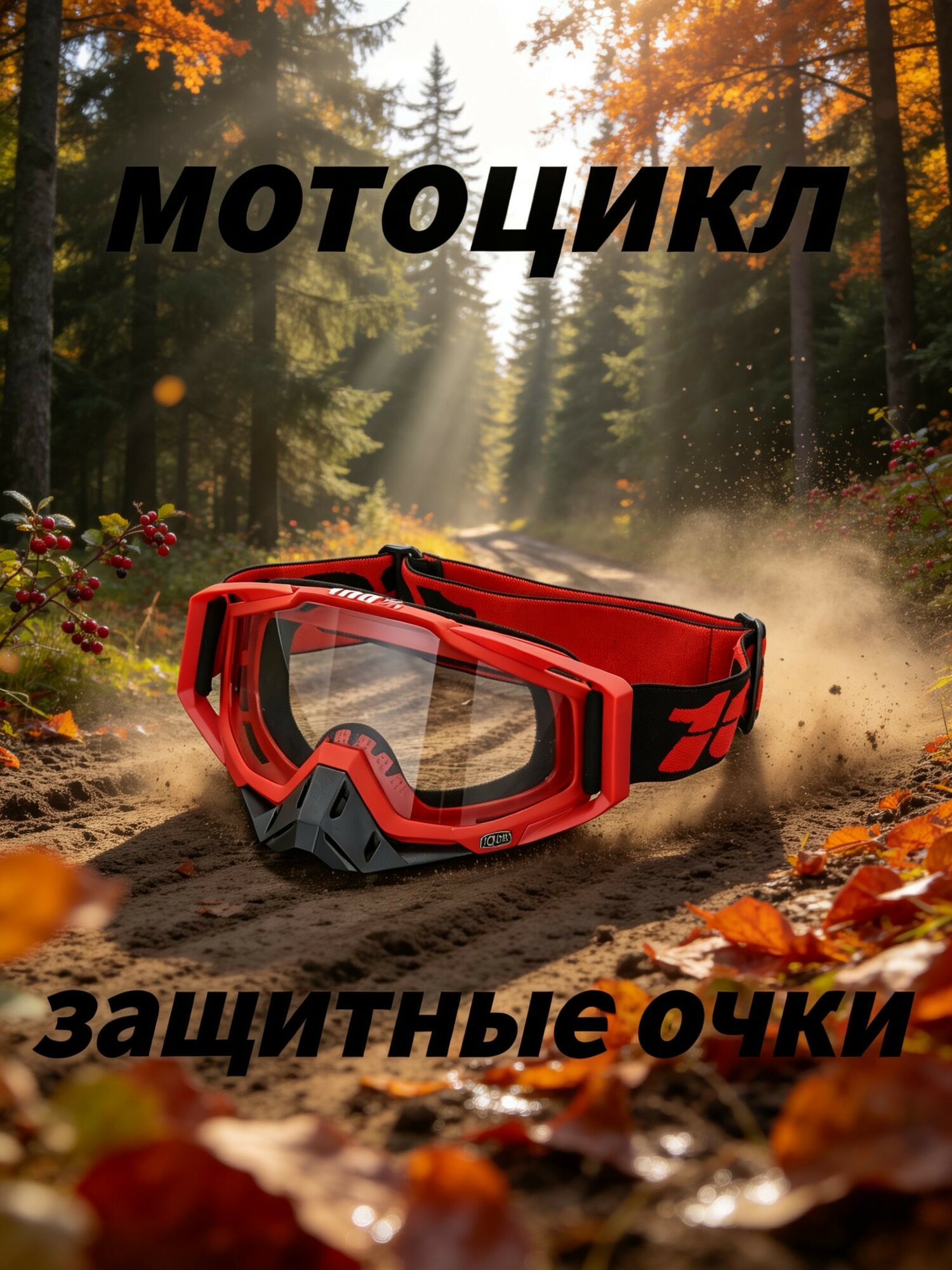 Мотоциклетные очки для мотокросса с UV400 защитой и сменными линзами, регулируемый ремешок, совместимы с диоптриями