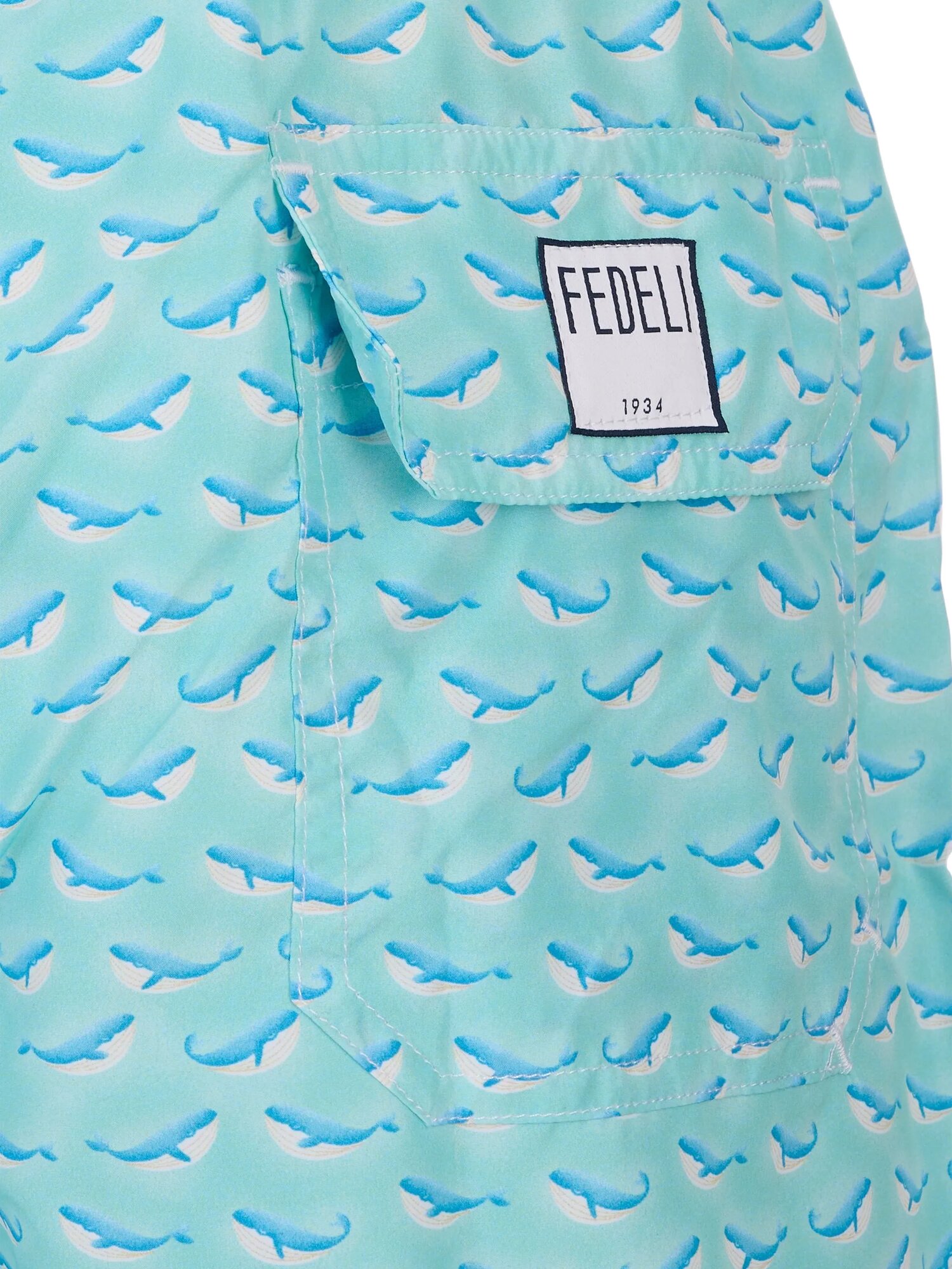 Шорты для плавания FEDELI Whale-print drawstring swim shorts, размер 54 — фото 1