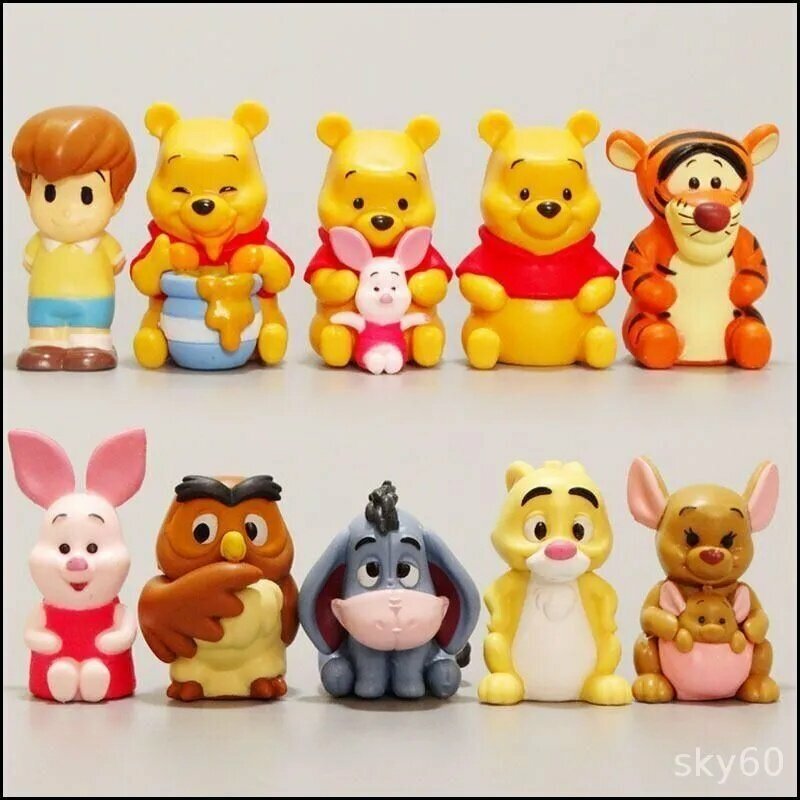 Эксклюзивный набор 10 аниме фигурок Винни Пух и Тигра для детей