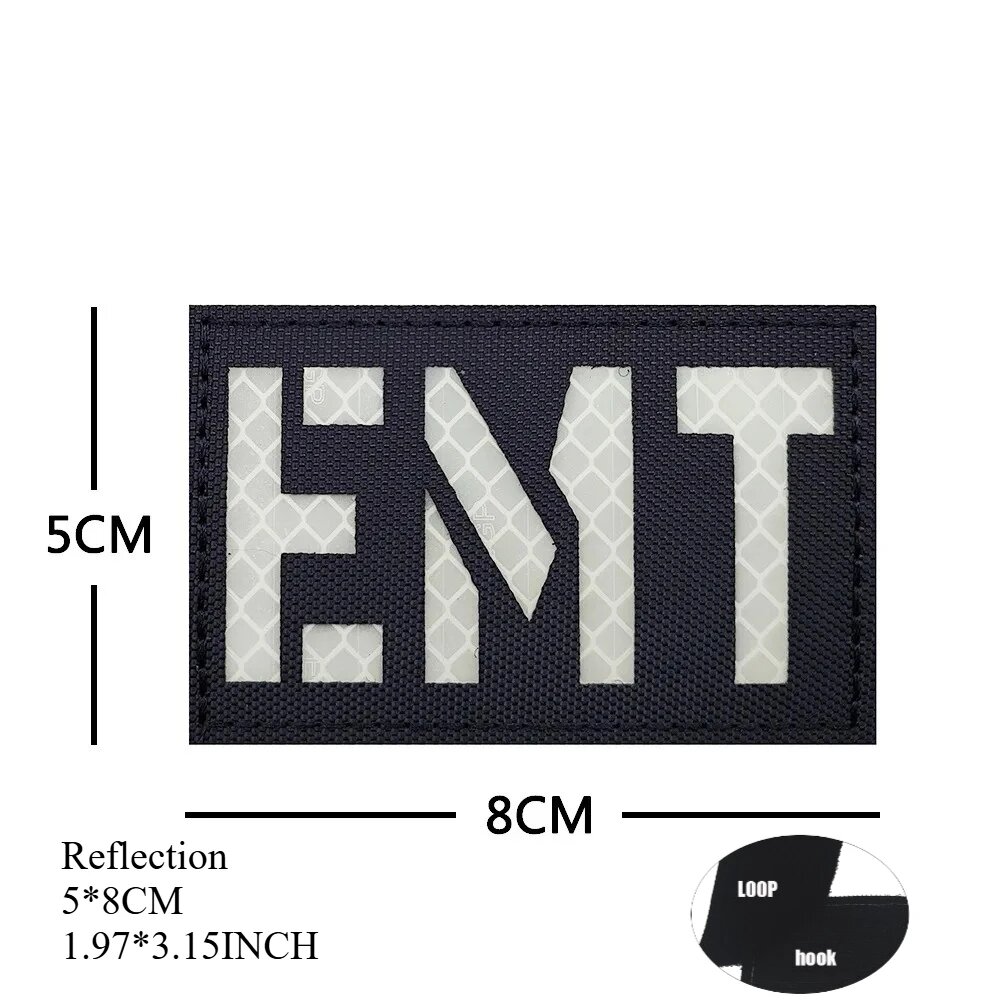 Светоотражающий патч EMT, 5x8 см, черный