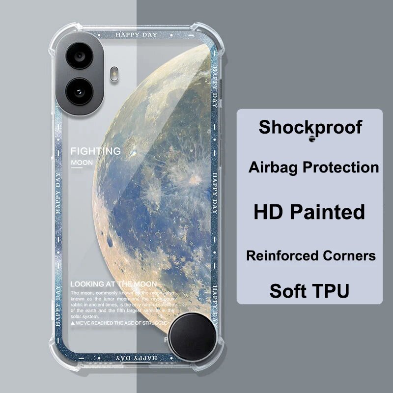 Чехол для телефона Nothing CMF Phone 1 For Nothing CMF Phone1 5G Прозрачная подушка безопасности Силиконовая противоударная задняя крышка из ТПУ CMF Phone 2 Pro Shell
