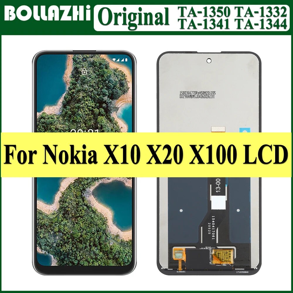AMOLED 6,67 "ЖК-дисплей для Nokia X20 TA-1341 TA-1344, дигитайзер дисплея для Nokia X10 With Frame