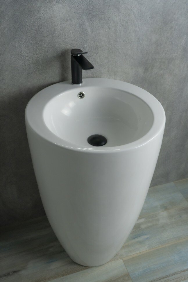 Раковина Gid Nb133 81106 накладная белая 49x49x82