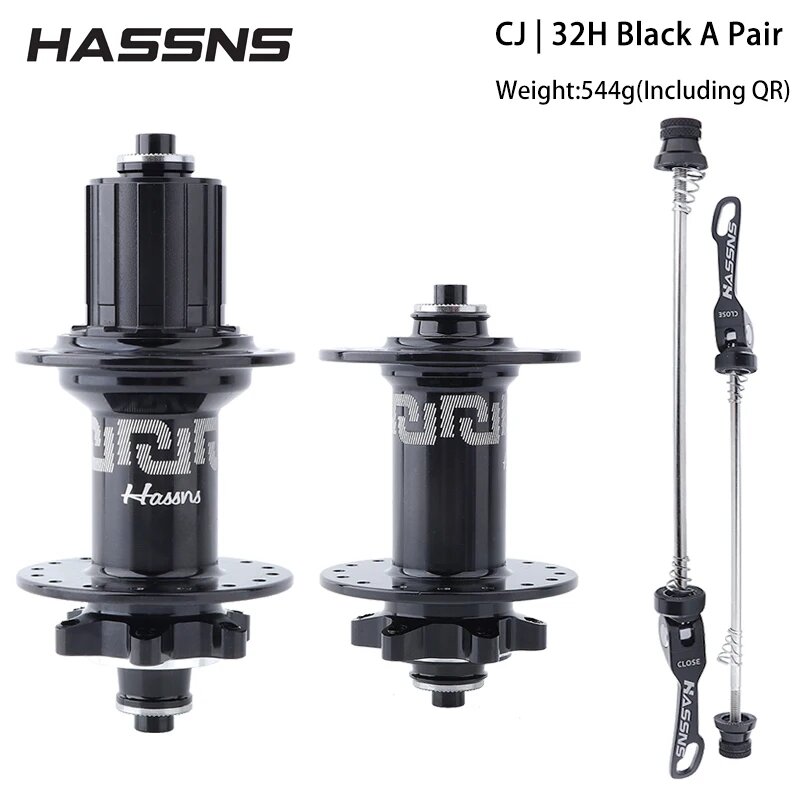 Втулки велосипедные HASSNS CJ 32H Black, пара