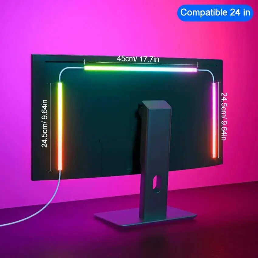 RGBIC LED лента для монитора 24 inch