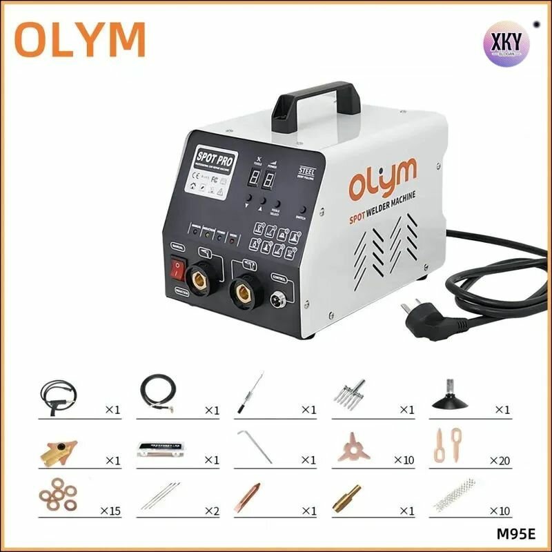 Споттер OLYM M95E 220 В — для кузовного ремонта, одна кнопка для точечной, треугольной, гофры и круглой сварки