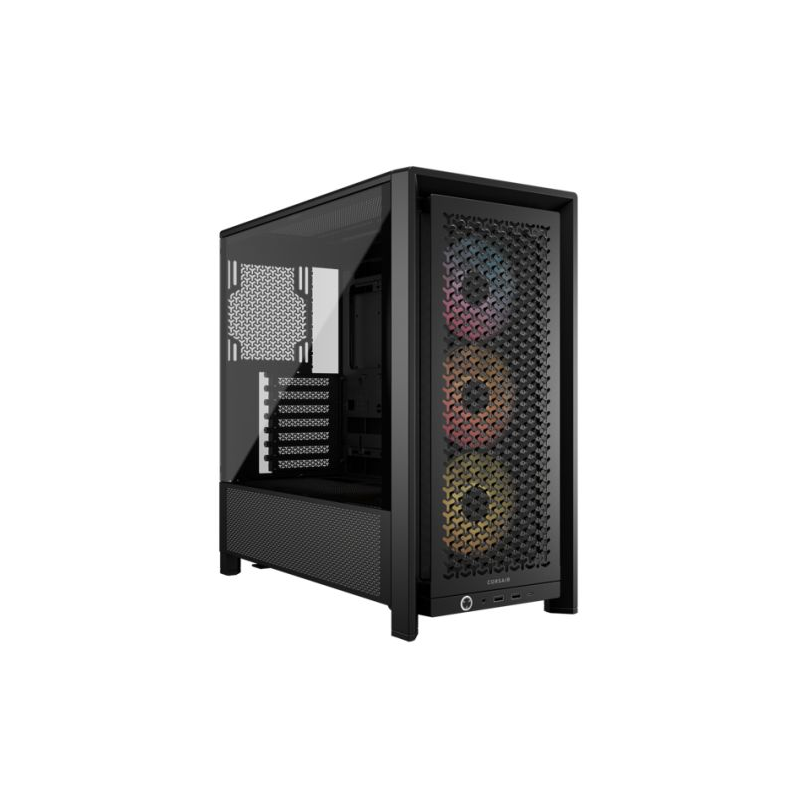 Корпус Corsair Frame 4000D RS ARGB, Midi‑Tower, чёрный, 3×120 мм ARGB, 2×USB‑A 3.2, 1×USB 3.2 Type‑C, поддержка E‑ATX/ATX/mATX/mITX