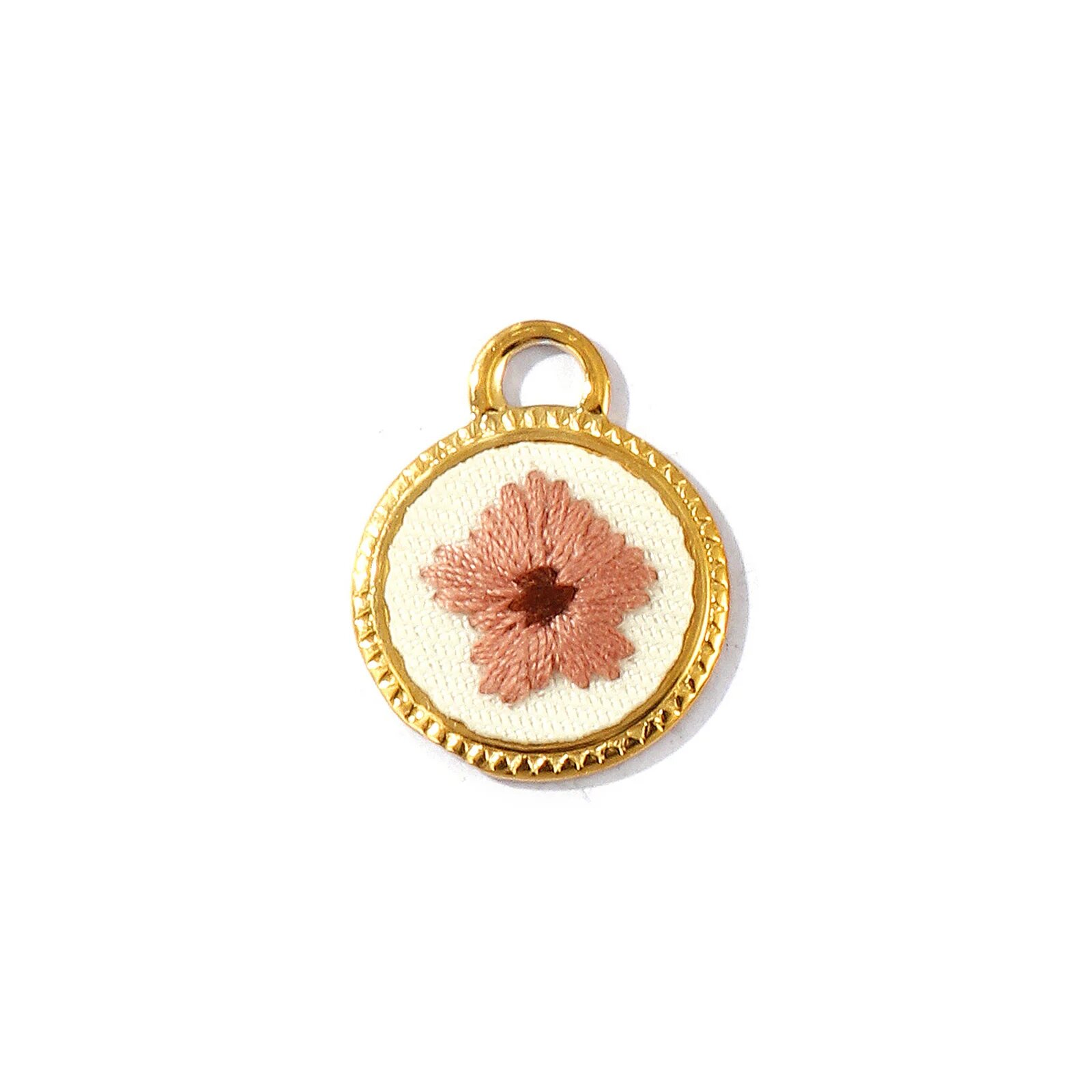 Подвеска-цветок вышитый, DoreenBeads, 24.5x20mm