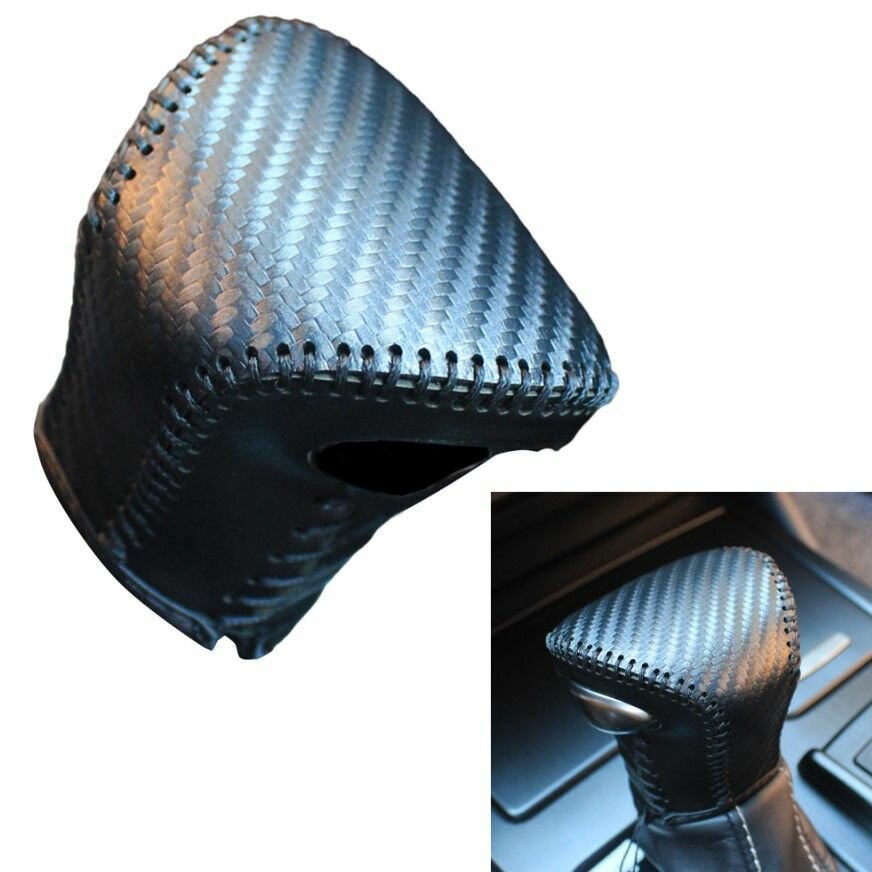 Крышка ручки переключения передач для Lexus ES250/ES350/UX200/UX250h 2019-2023 — черный карбон, искусственная кожа
