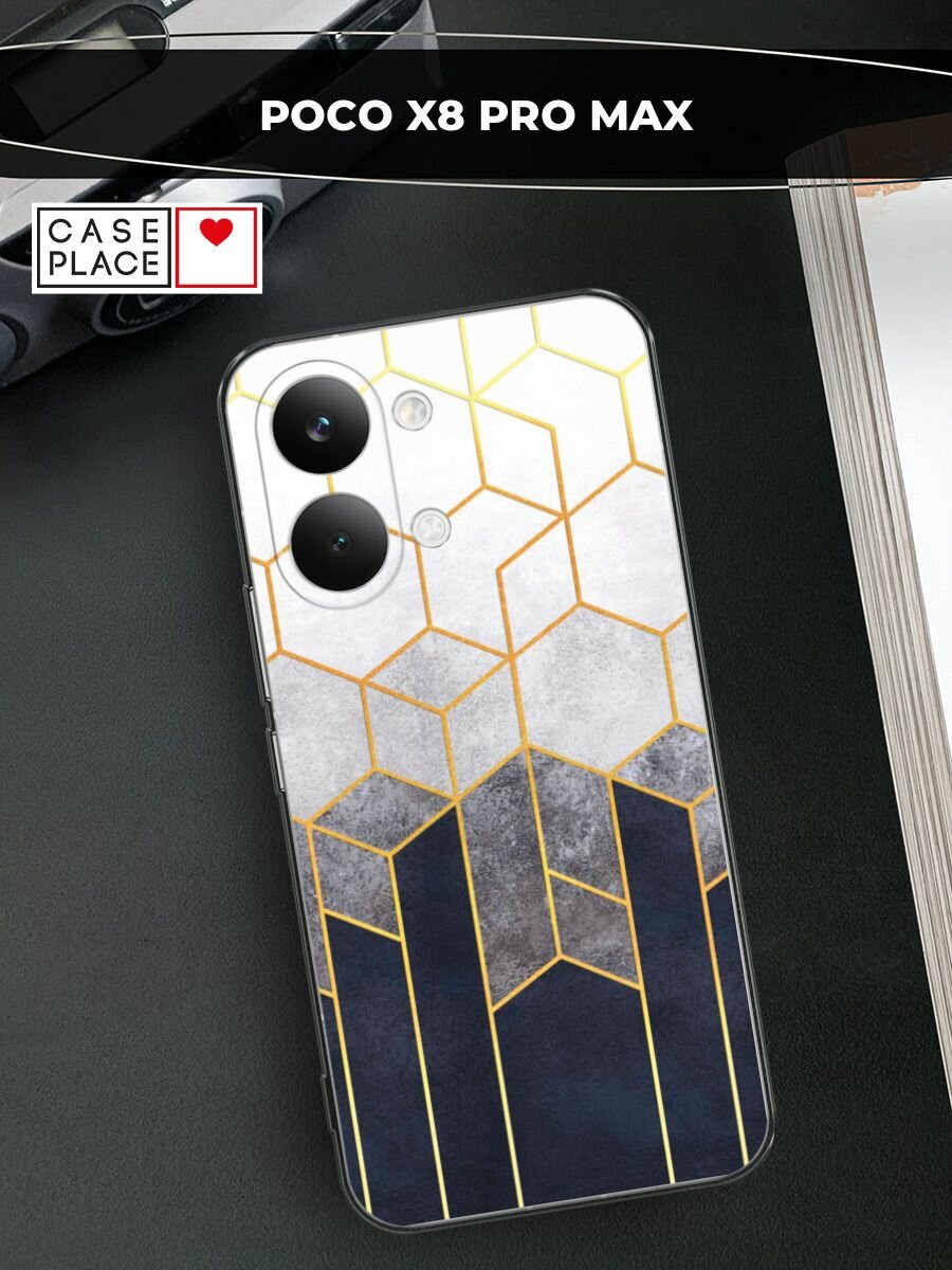 Чехол на Poco X8 Pro Max / Поко X8 Про Макс с принтом Черно-белая мозаика