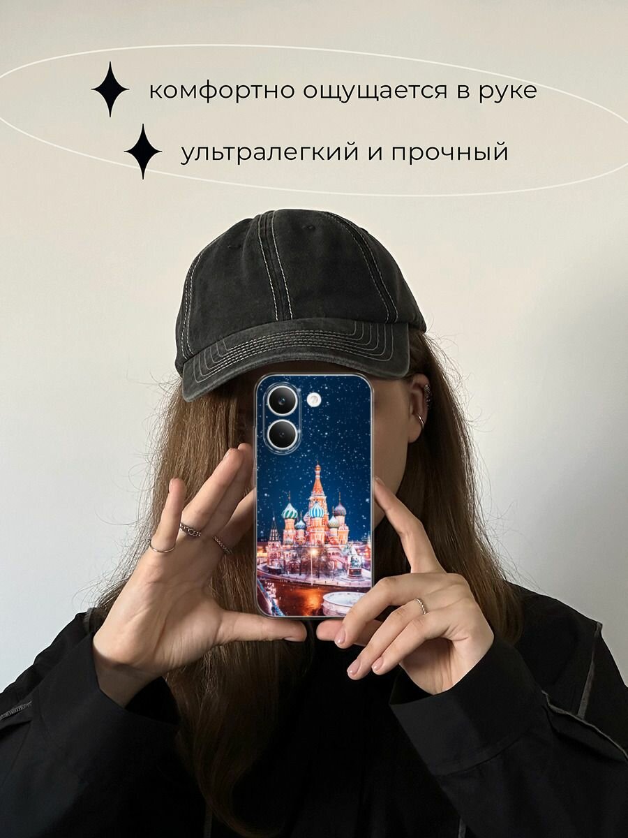 Силиконовый чехол на Poco X8 Pro / Поко X8 Про с принтом Москва 1 — фото 1