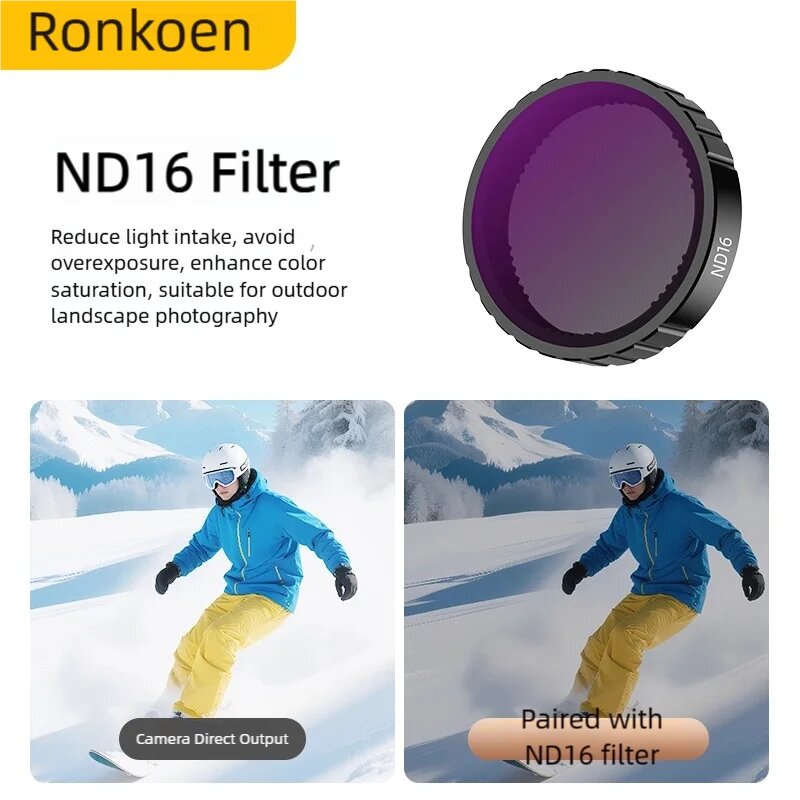 Ronkoen ND16 Фильтр для DJI Osmo Action 4/5 Pro