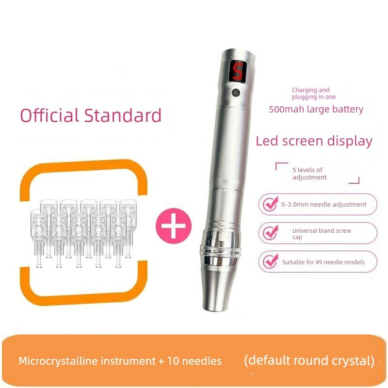 Нано-электрический микронидлинг-аппарат для поверхностной микронидлинг-процедуры лица, мезотерапевтический