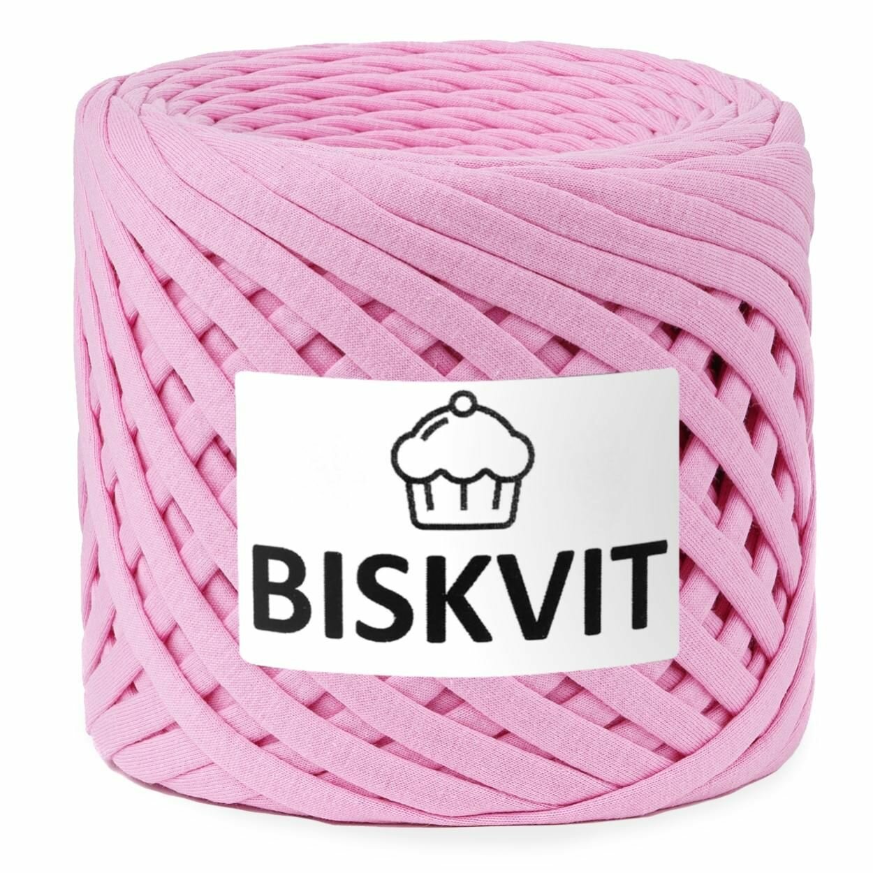 Пряжа Бисквит, Biskvit трикотажная, 330г, 100м, 100%хлопок, Барби (207) 1 шт