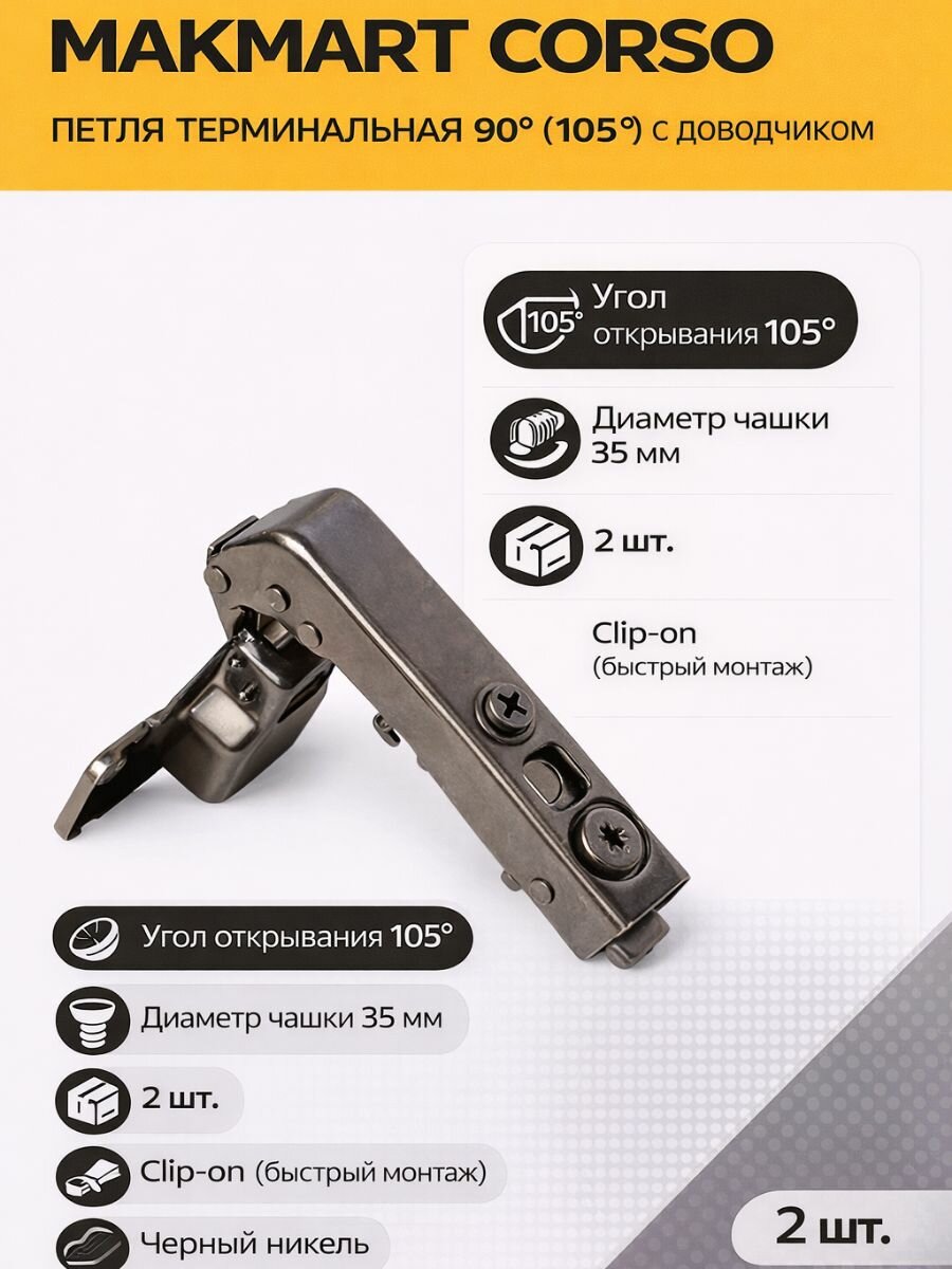 Мебельная петля для фальшпанелей
