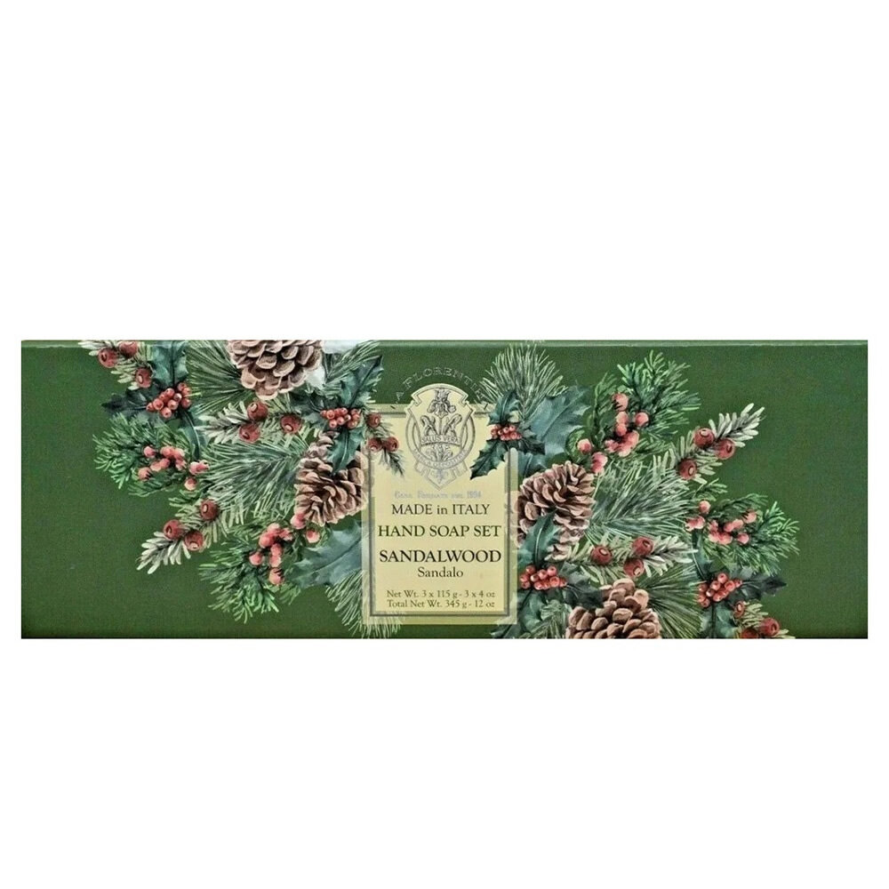 Набор для женщин и мужчин La Florentina Sandalwood мыло 115 гр x 3 шт. / Флорентина Сандалвуд / Сандаловое Дерево
