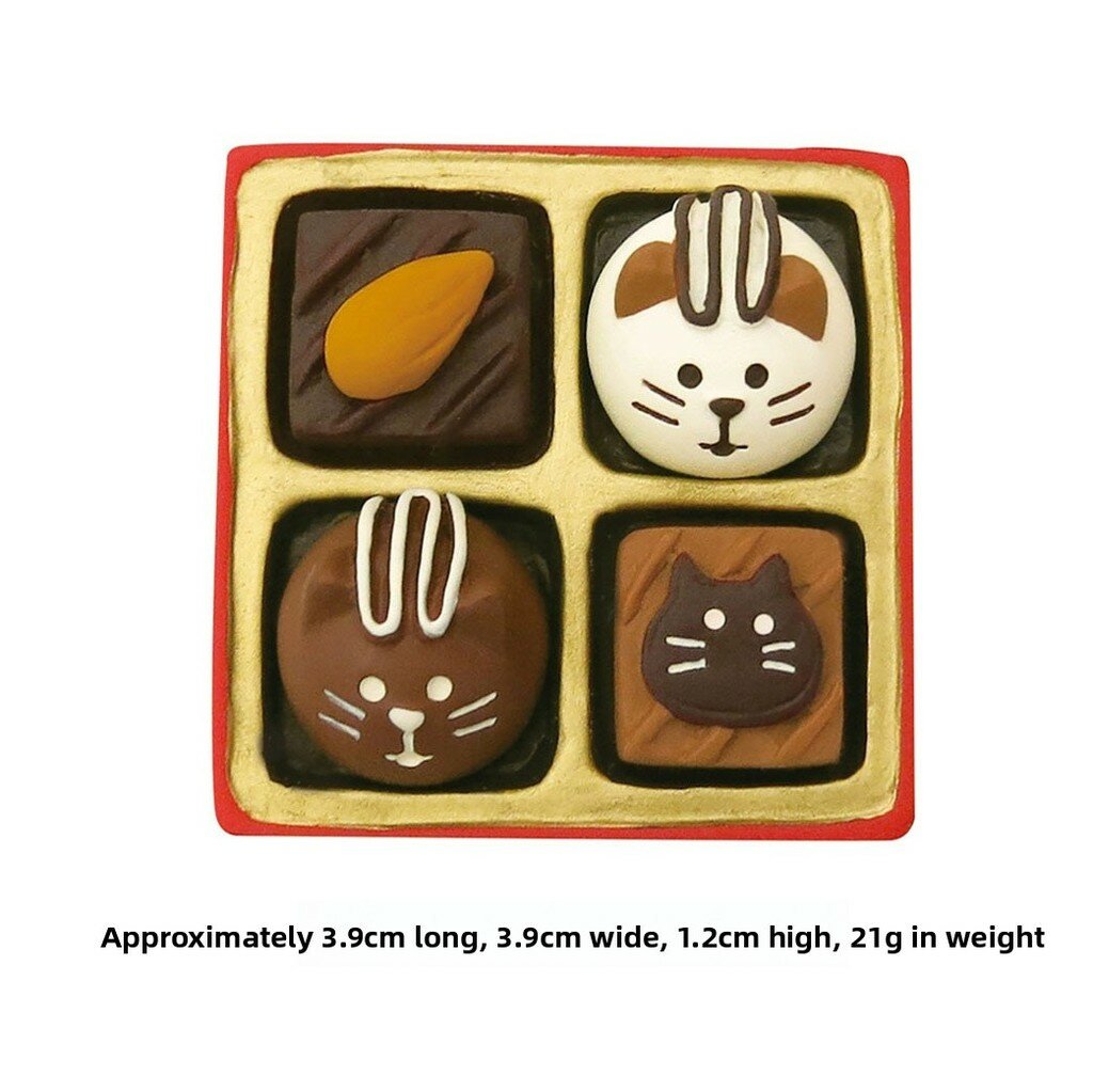 Cat resin figurine set for valentines day gifts and home decor chocolateset