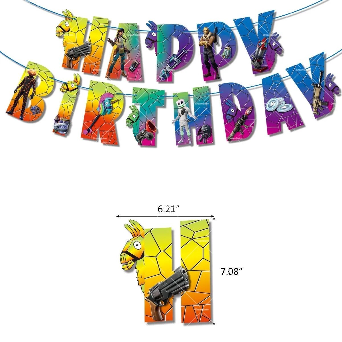 Набор для праздника Fortnite Фиолетовый, 1pcs Foil Balloon — фото 1
