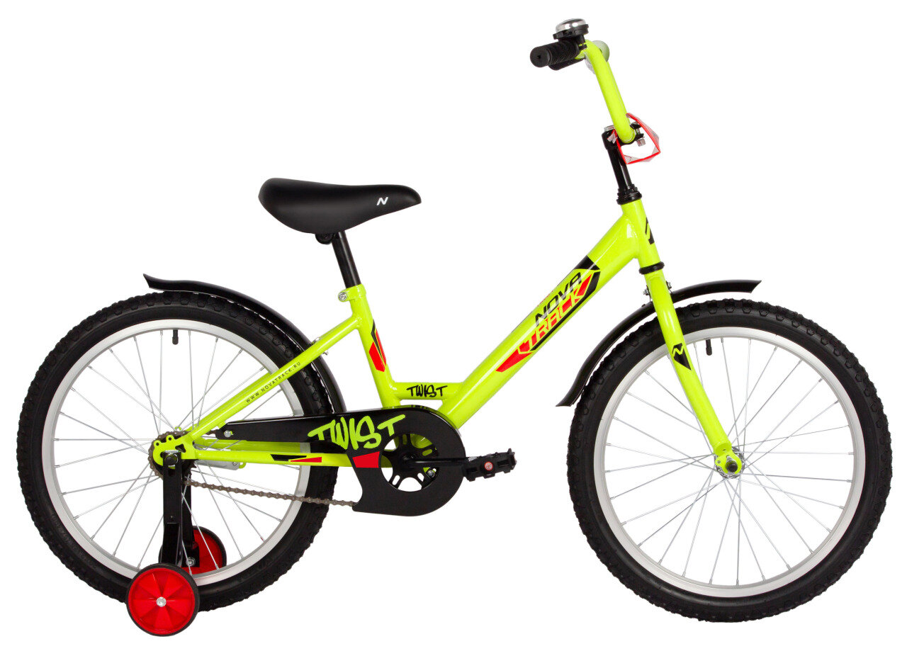 Детский велосипед Novatrack Twist 20" (2025) 20 Зеленый (115-128 см)