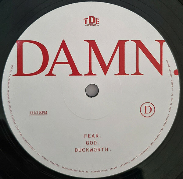 Kendrick Lamar. Damn. (виниловая пластинка) — фото 1