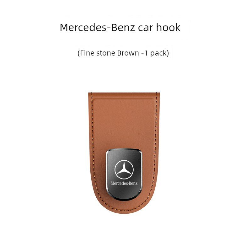 Совместимый крючок для спинки сиденья Mercedes-Benz E-Class GLC C-Class из премиальной кожи Наппа, терракотовый, 1 шт