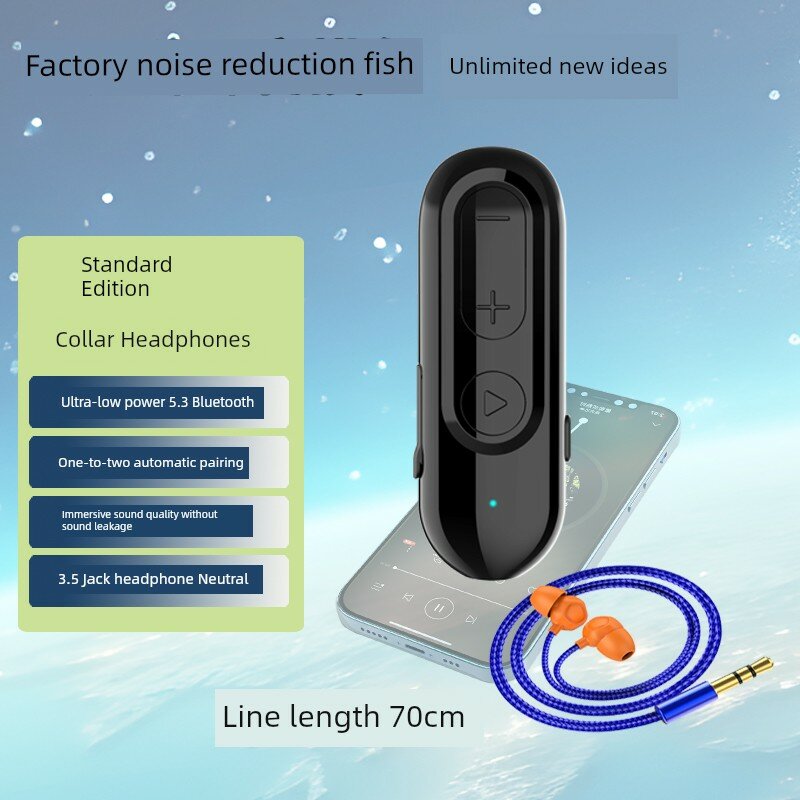 Bluetooth Earpiece Receiver Флагманская модель с длительным сроком службы 70 см синие фабричные наушники модель A