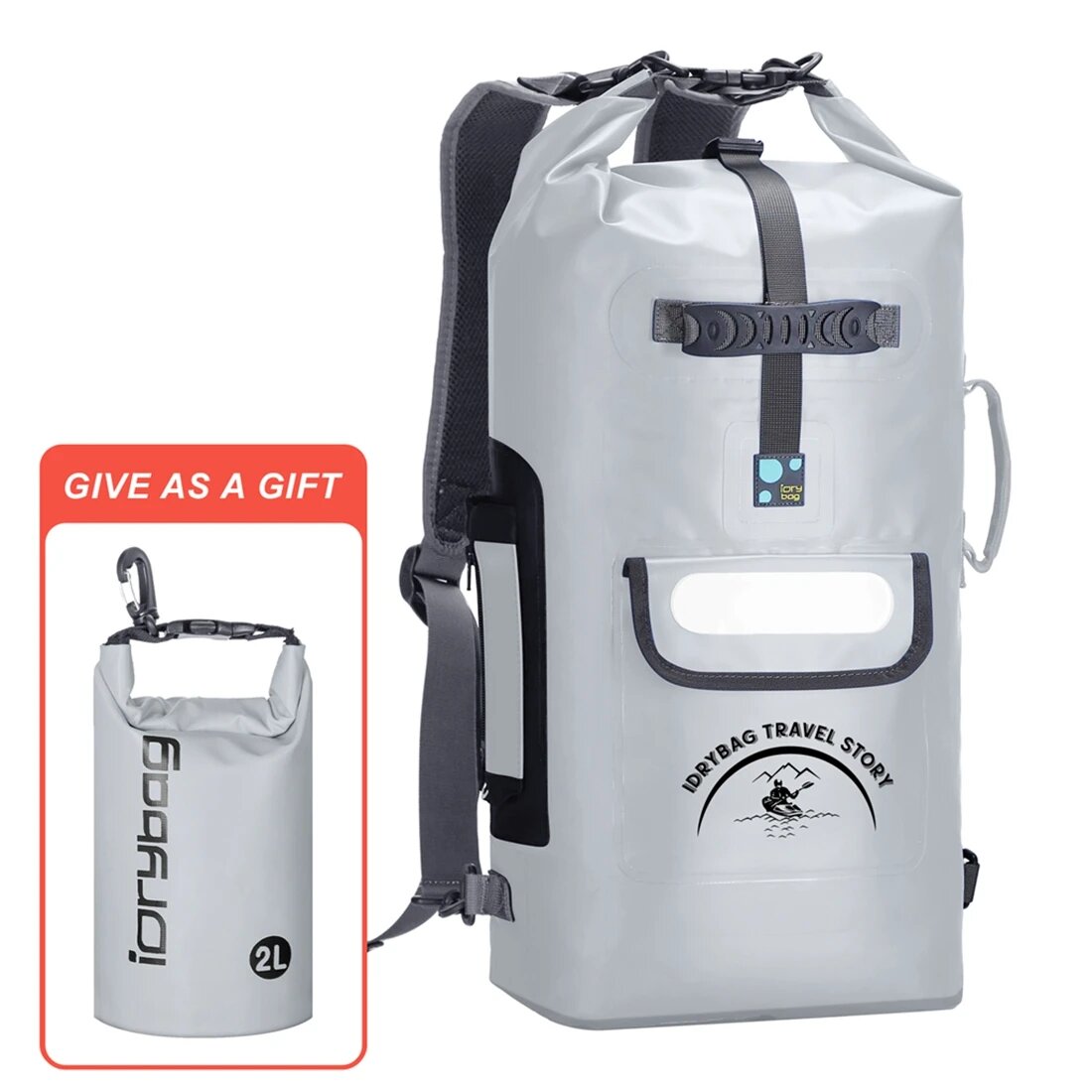 Idrybag Водонепроницаемый Рюкзак 20л 40L, Gray