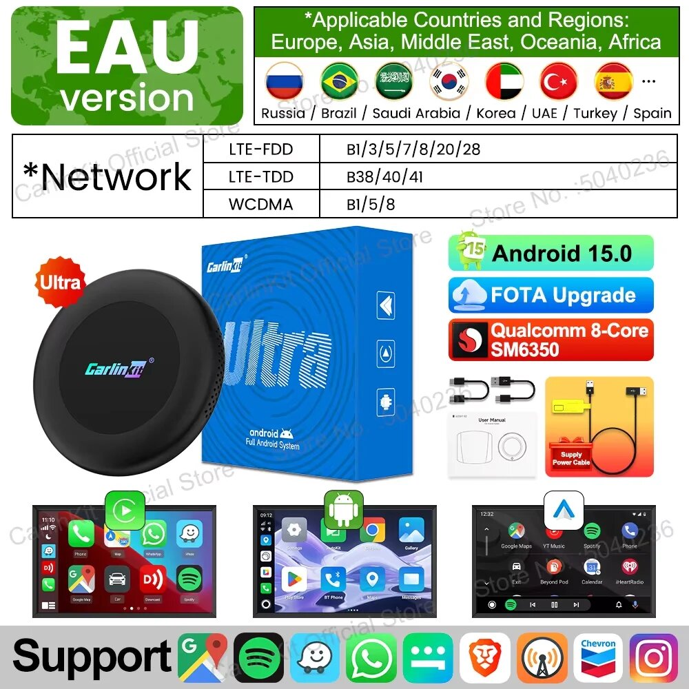 CarlinKit Ultra Android 15 EAU CarPlay Ai Box